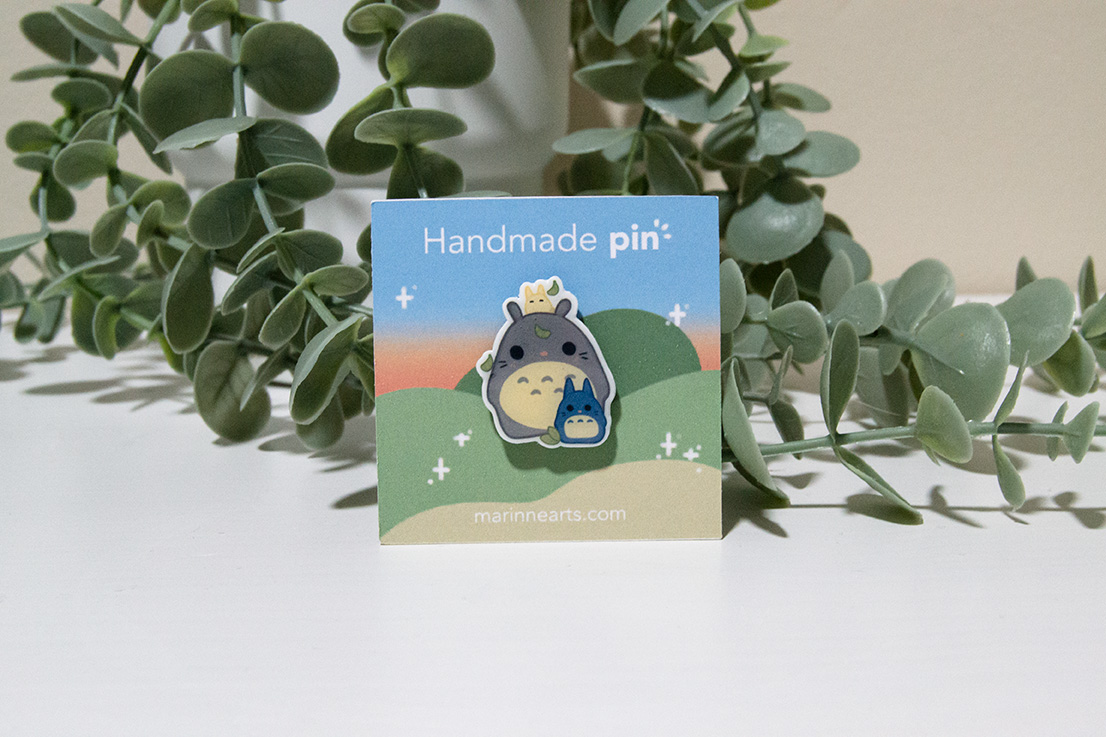 Handmade pin - My Neighbor Totoro - Marinne Arts